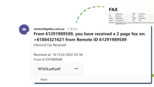 Receive incoming faxes to Microsoft Teams®